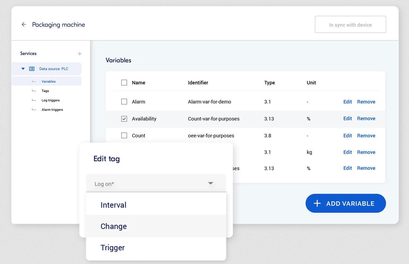Monitoring App - Data Logging - IXON bv - programming / data logger ...
