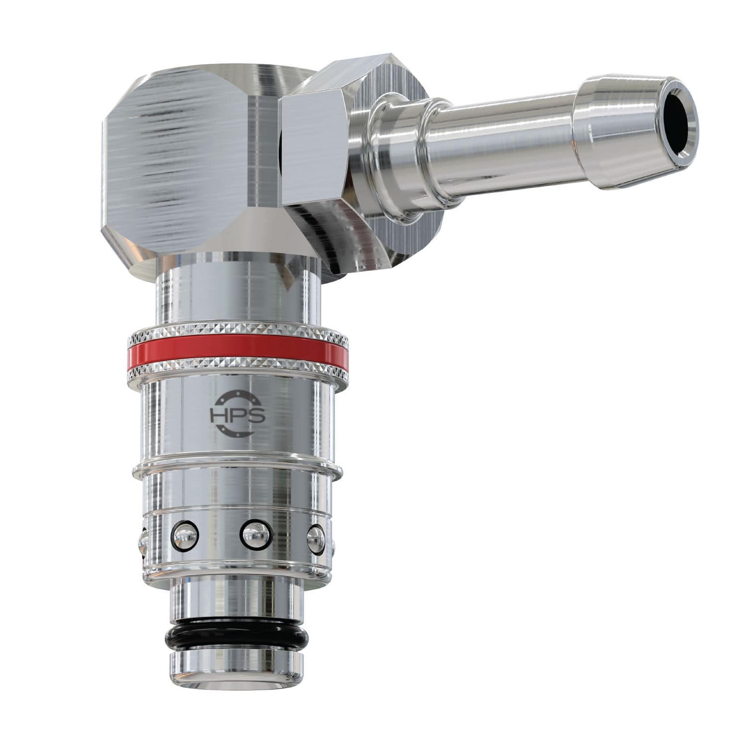 Quick coupling - HPS International - hydraulic / 90° angle / male