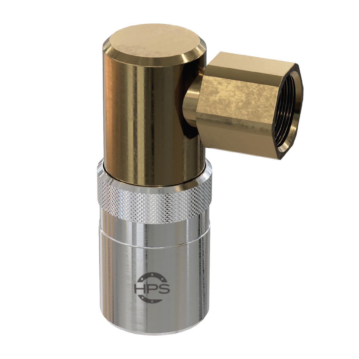90° angle fitting - HPS International - hydraulic / socket / tapped