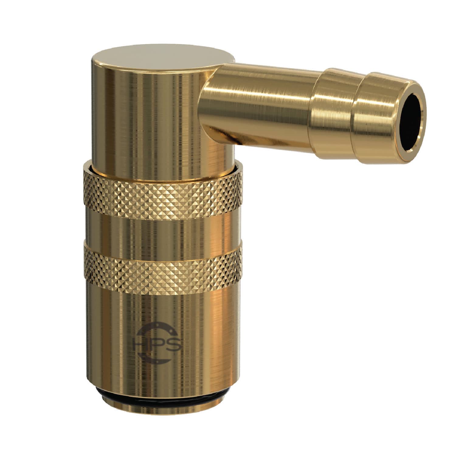 90° angle fitting - HPS International - hydraulic / socket / brass