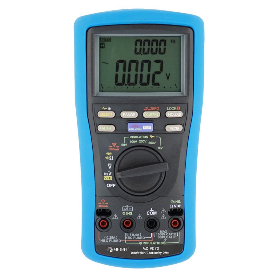 Digital multimeter - MD 9070 - METREL - portable / 1000 V / 600 V