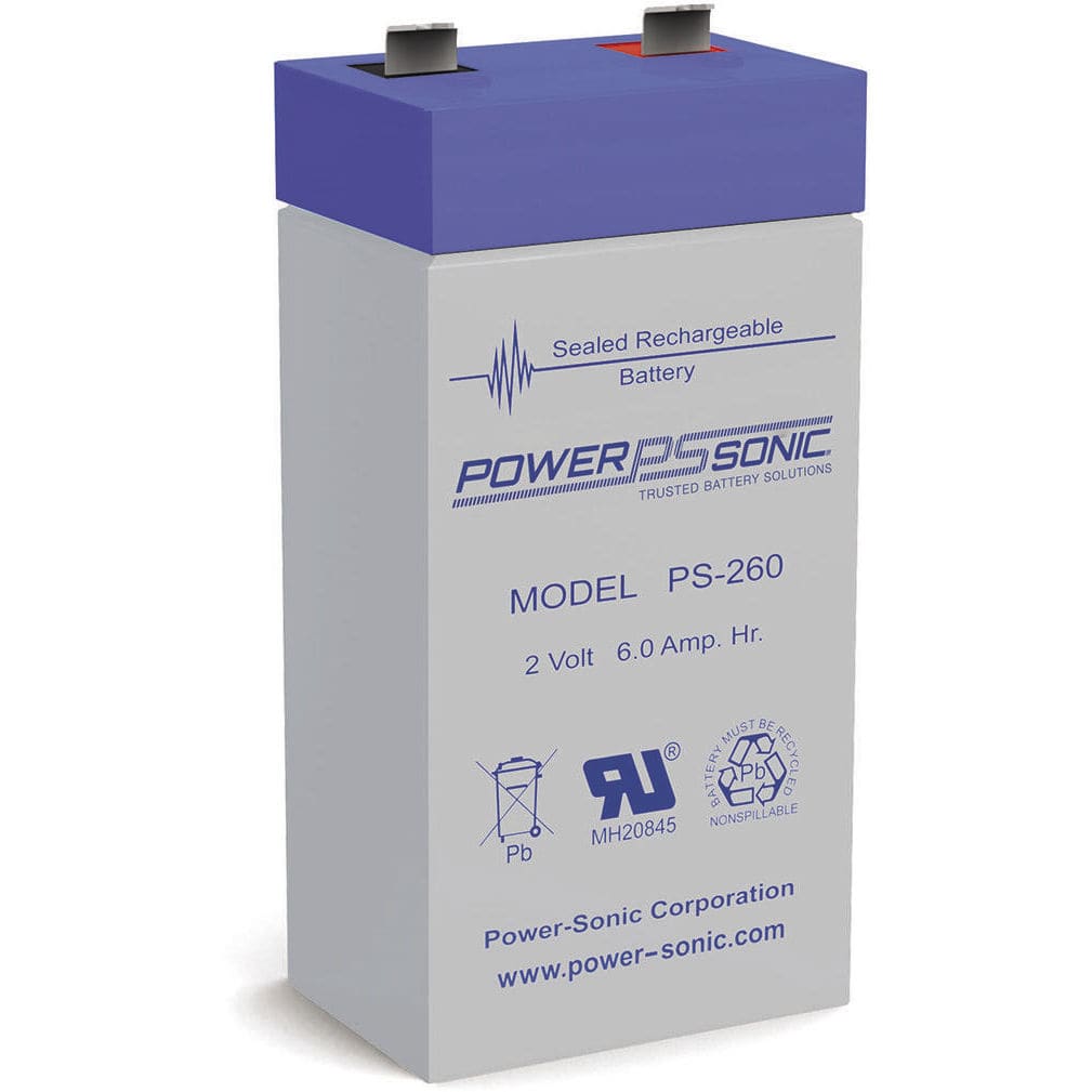 VRLA battery - PS-260 - Power-Sonic - rectangular / 2 V / for UPS