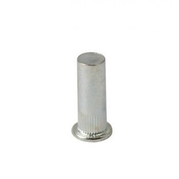 Threaded insert - AC-ITTCG series - FIXI - knurled / steel / flat-head