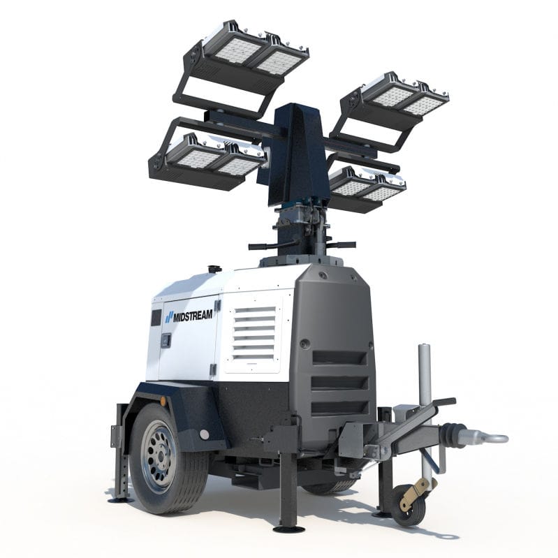 LED light tower - Midstream Lighting - diesel engine / electric