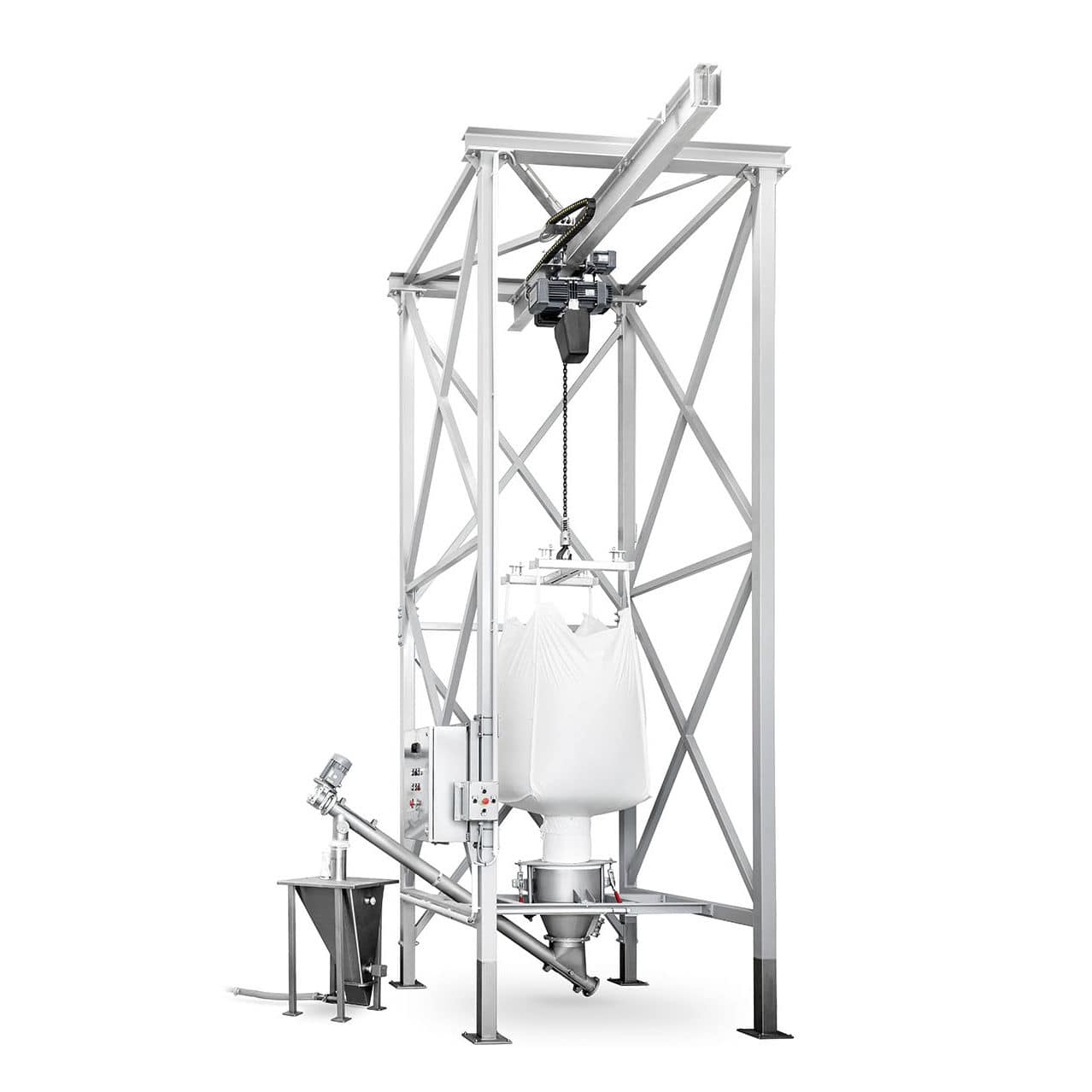 Vibrating big bag unloading machine - TECHNOSILOS - with lifting device ...