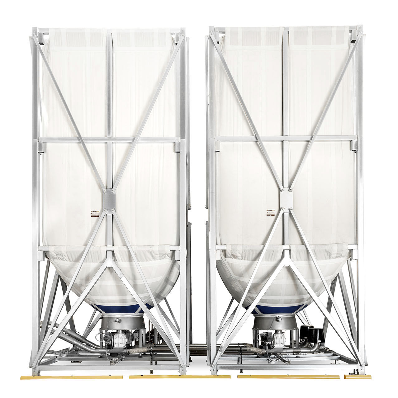 Polyester silo - TECHNOSILOS - cone-bottom / flexible / for powders