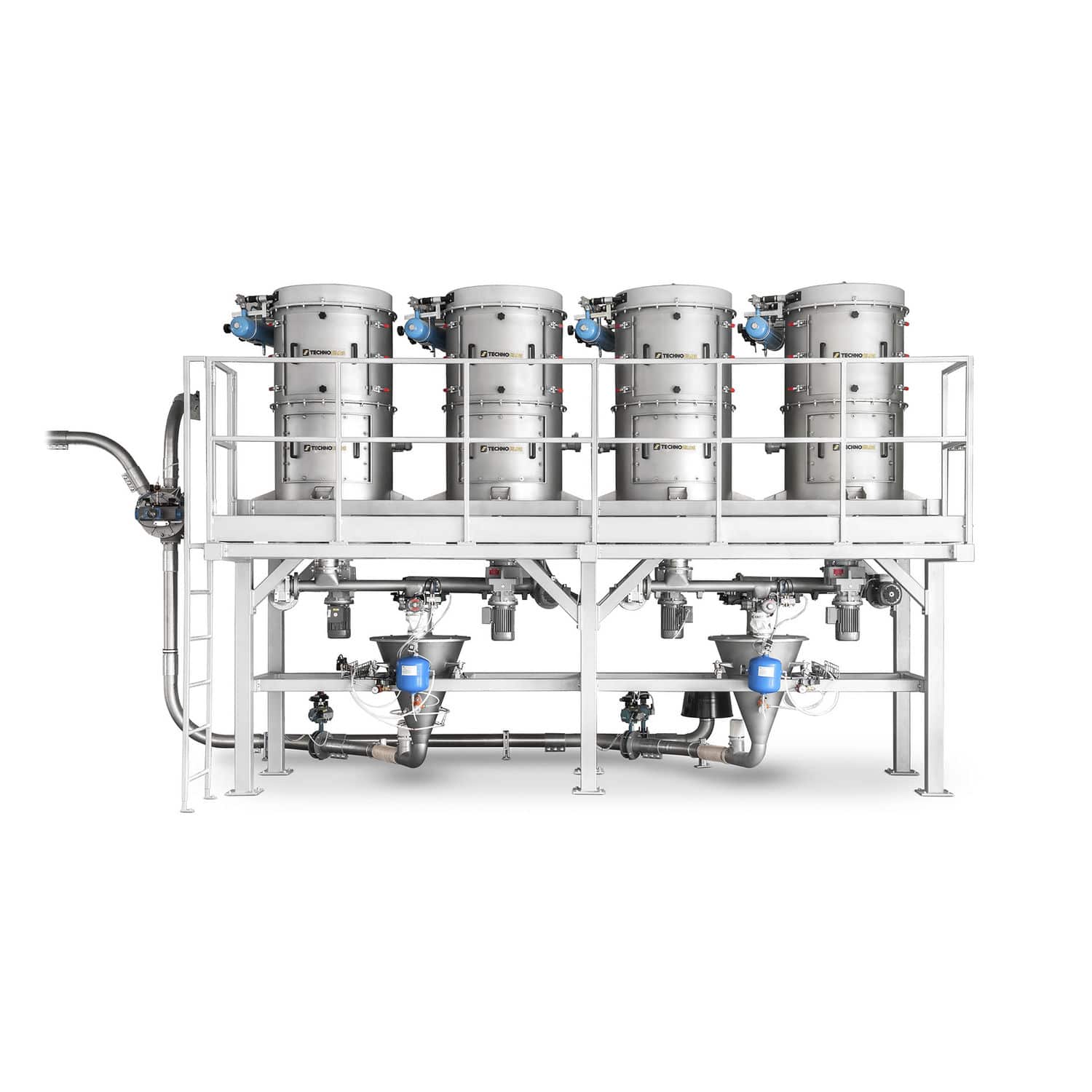 Dough batch blender - TECHNOSILOS - screw / for the food industry / bag ...