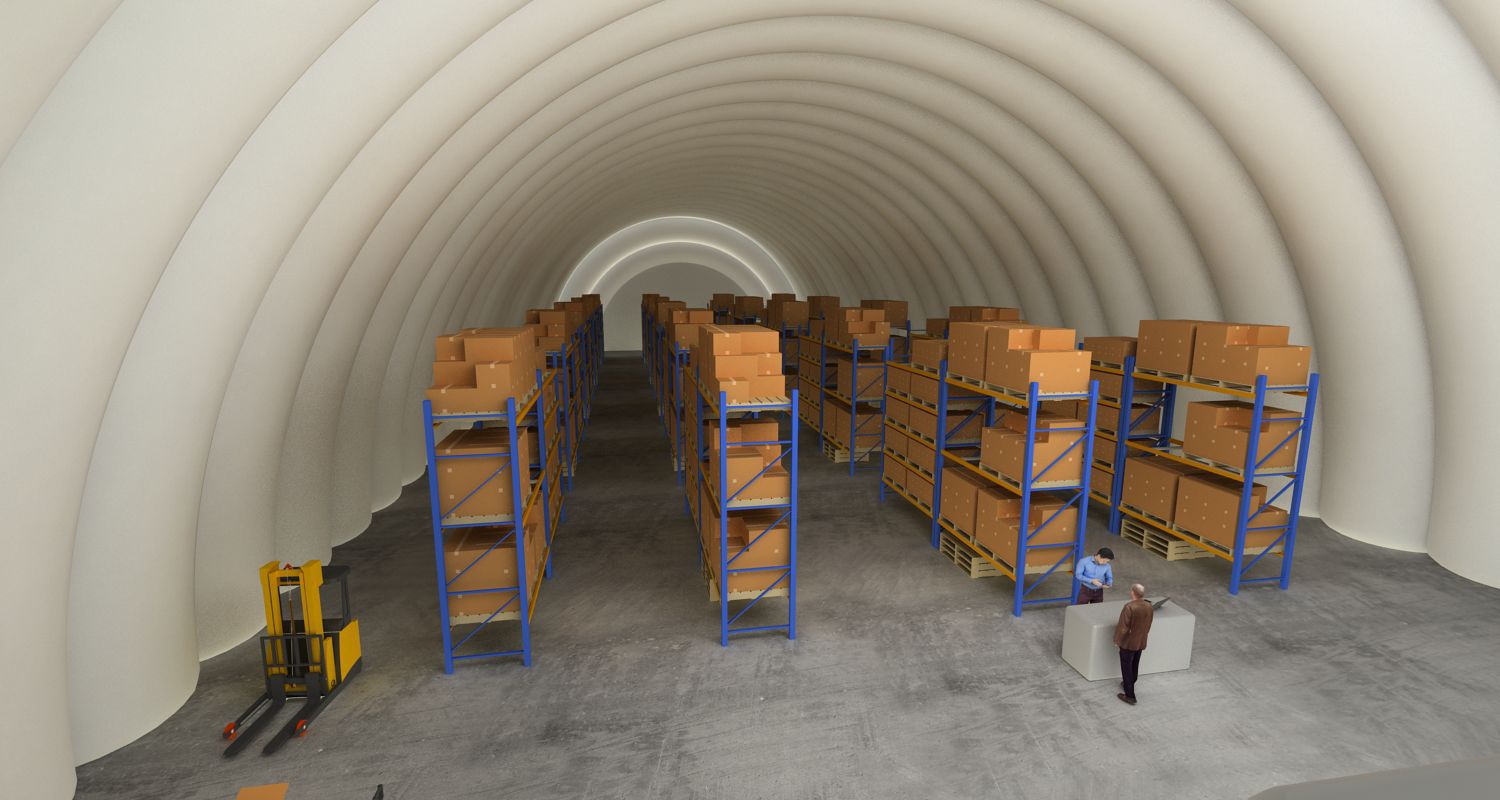 Storage inflatable structure - BUILDAIR