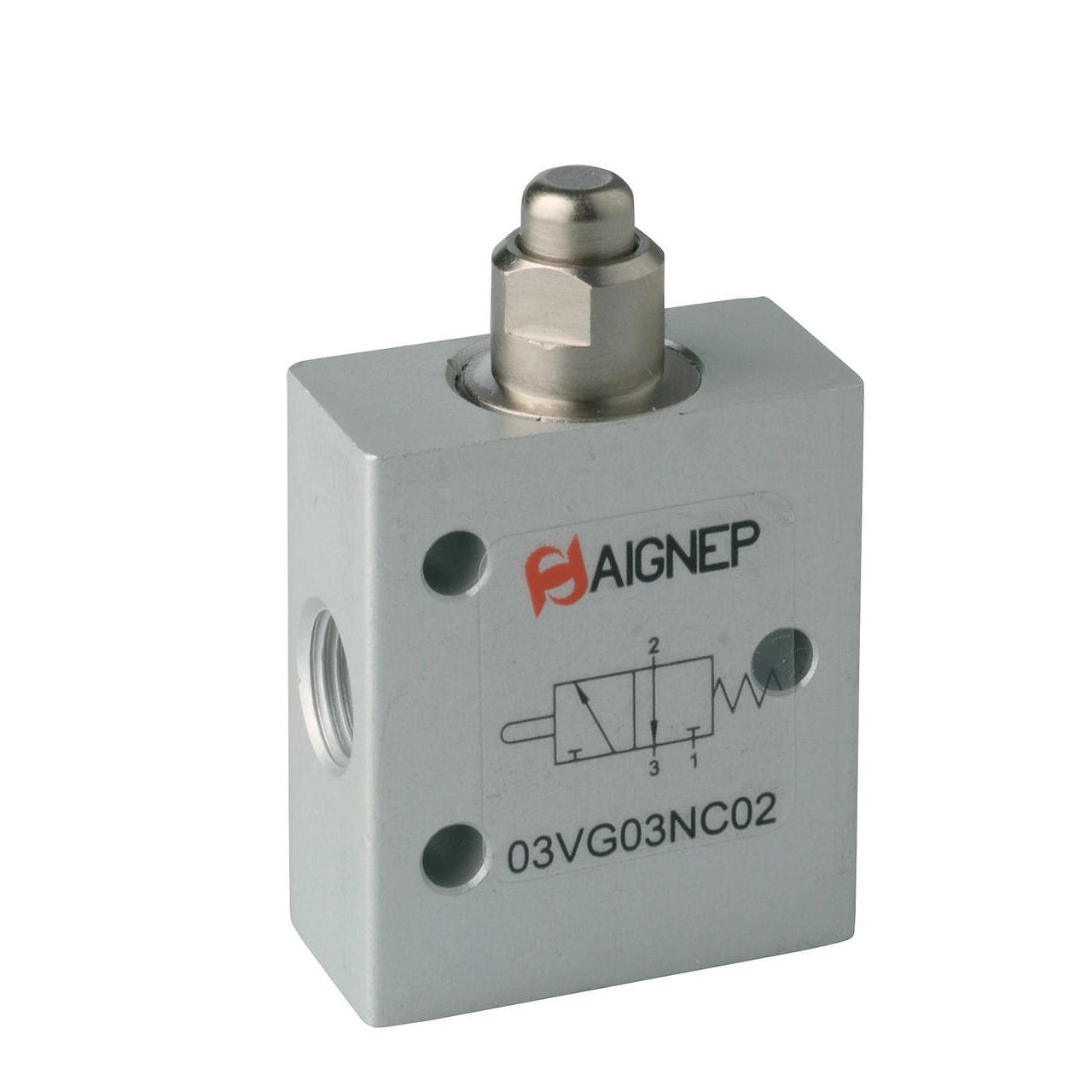 Poppet pneumatic directional control valve - 03VG series - AIGNEP - mechanically-operated / 3/2 ...