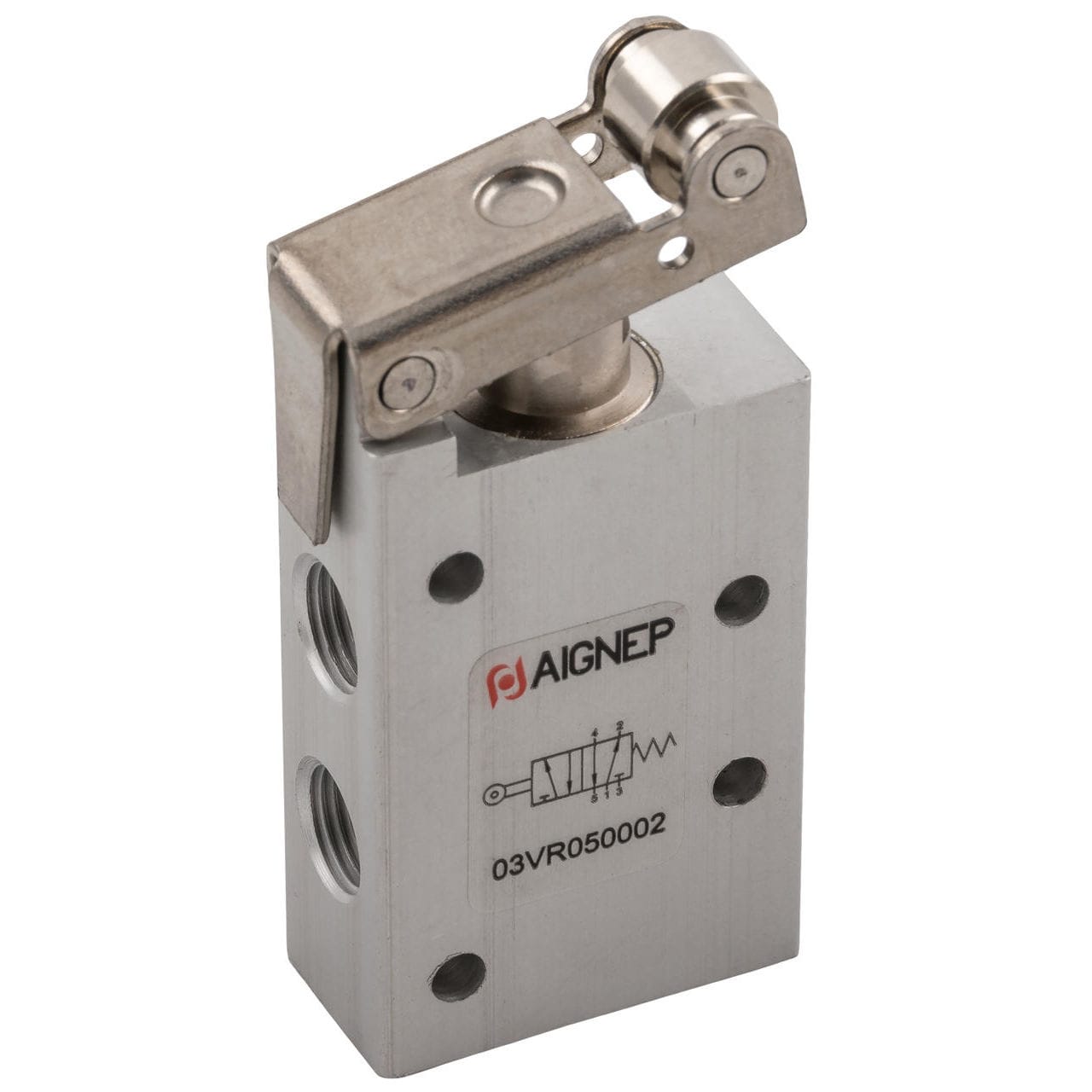 Poppet pneumatic directional control valve - 03VR series - AIGNEP - roller lever / 3/2-way / 5/2-way