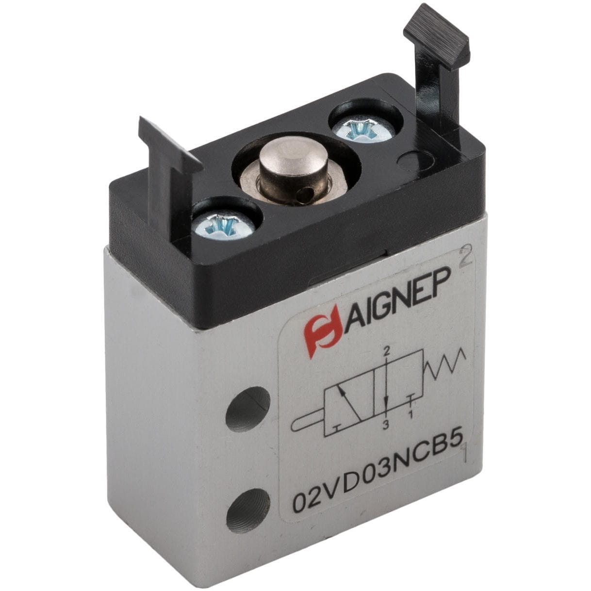 Poppet pneumatic directional control valve - 02VD series - AIGNEP - manual / 3/2-way / normally ...