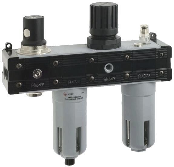 Compressed air filter-regulator-lubricator - T210 series - AIGNEP - vacuum
