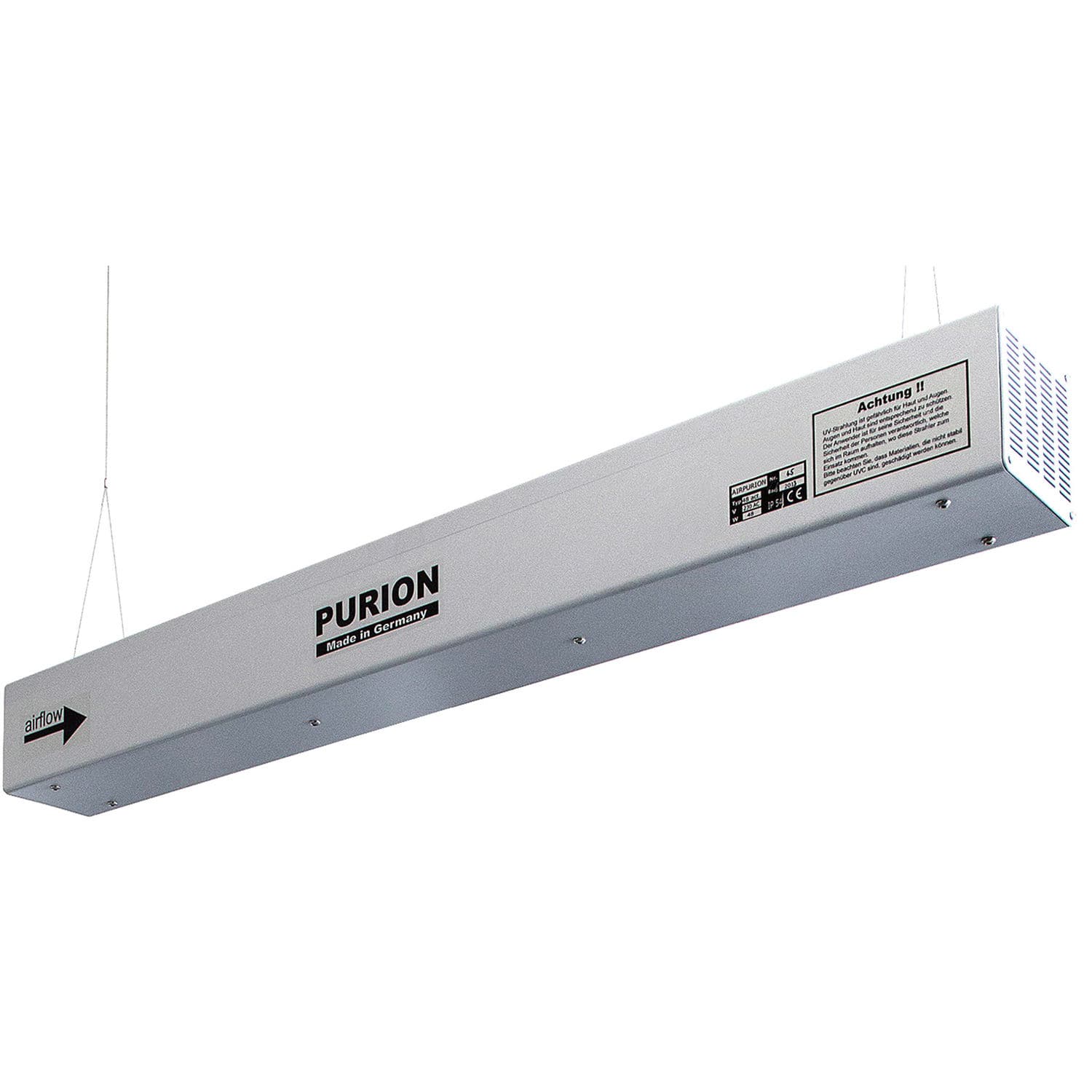 Ceiling air purifier - AIRPURION 90 ACTIVE - PURION GmbH - UV light
