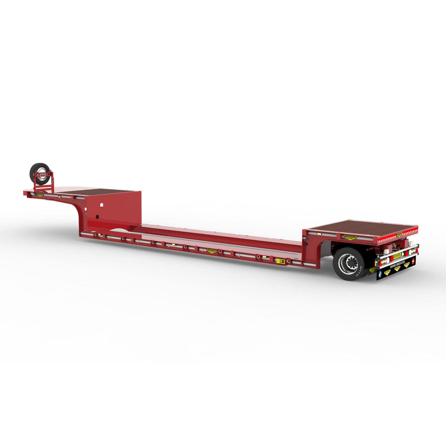 Gooseneck semi-trailer - Broshuis BV - air-suspension / low-loader ...