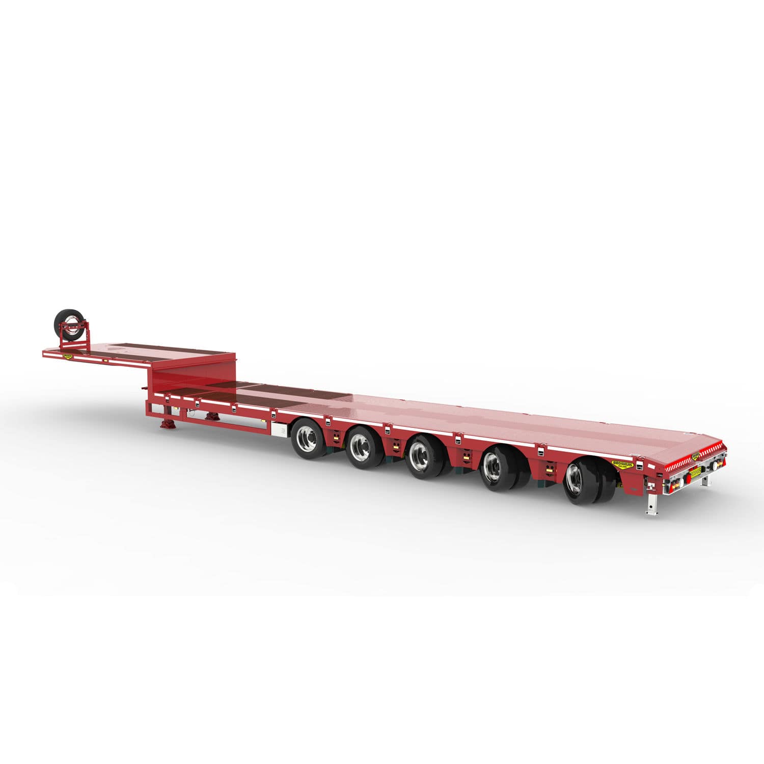 Gooseneck semi-trailer - Broshuis BV - 5-axle / towed / extendable