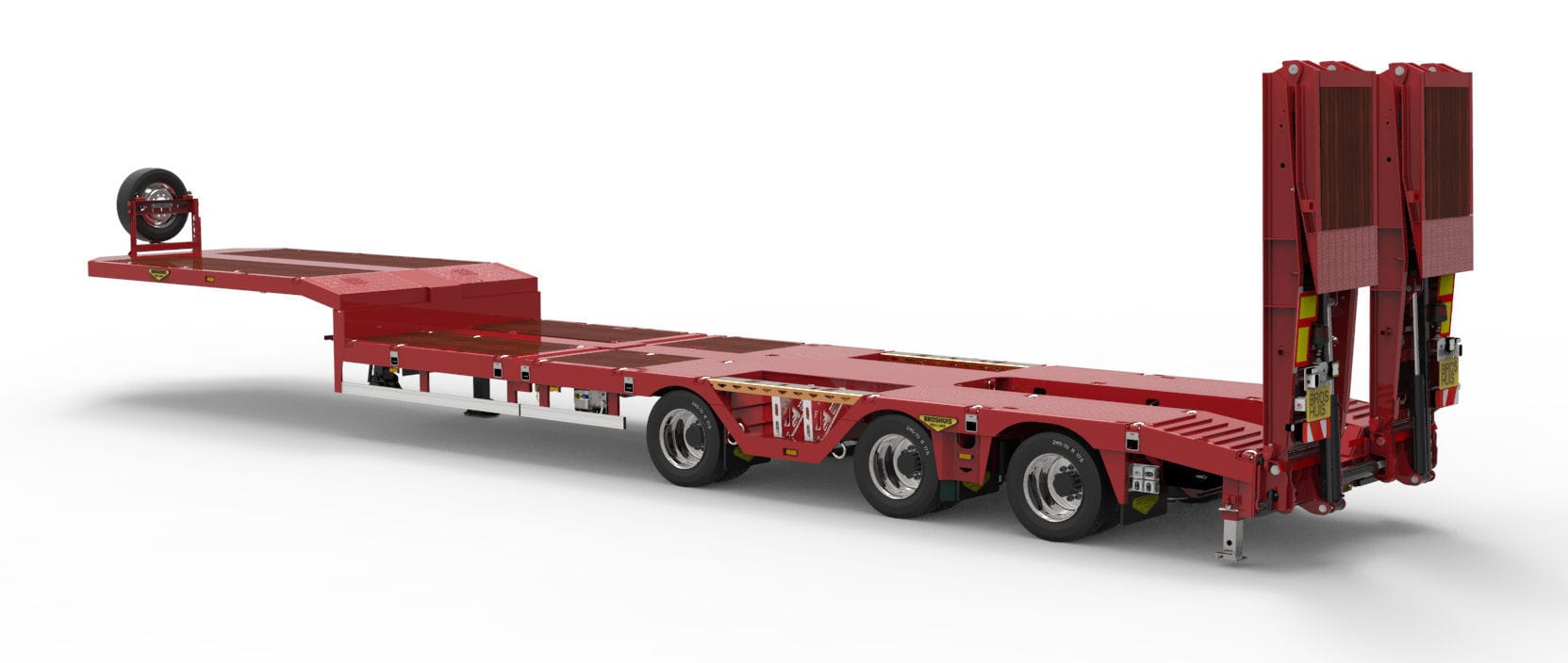 Equipment semi-trailer - Broshuis BV - self-tracking / for machines ...