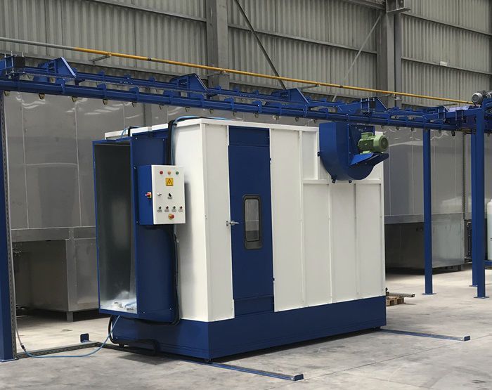 Closed circuit paint booth - İSTANBUL ELECTROSTATICS - filter / wet paint