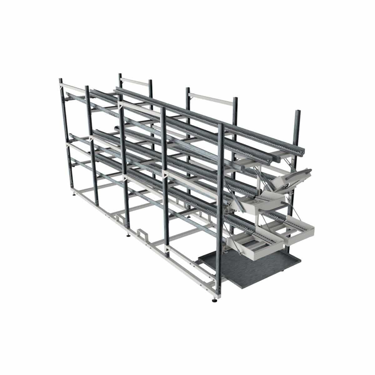 Storage shelf - Dynamic box - PIBRA - Industrial Solutions - roller