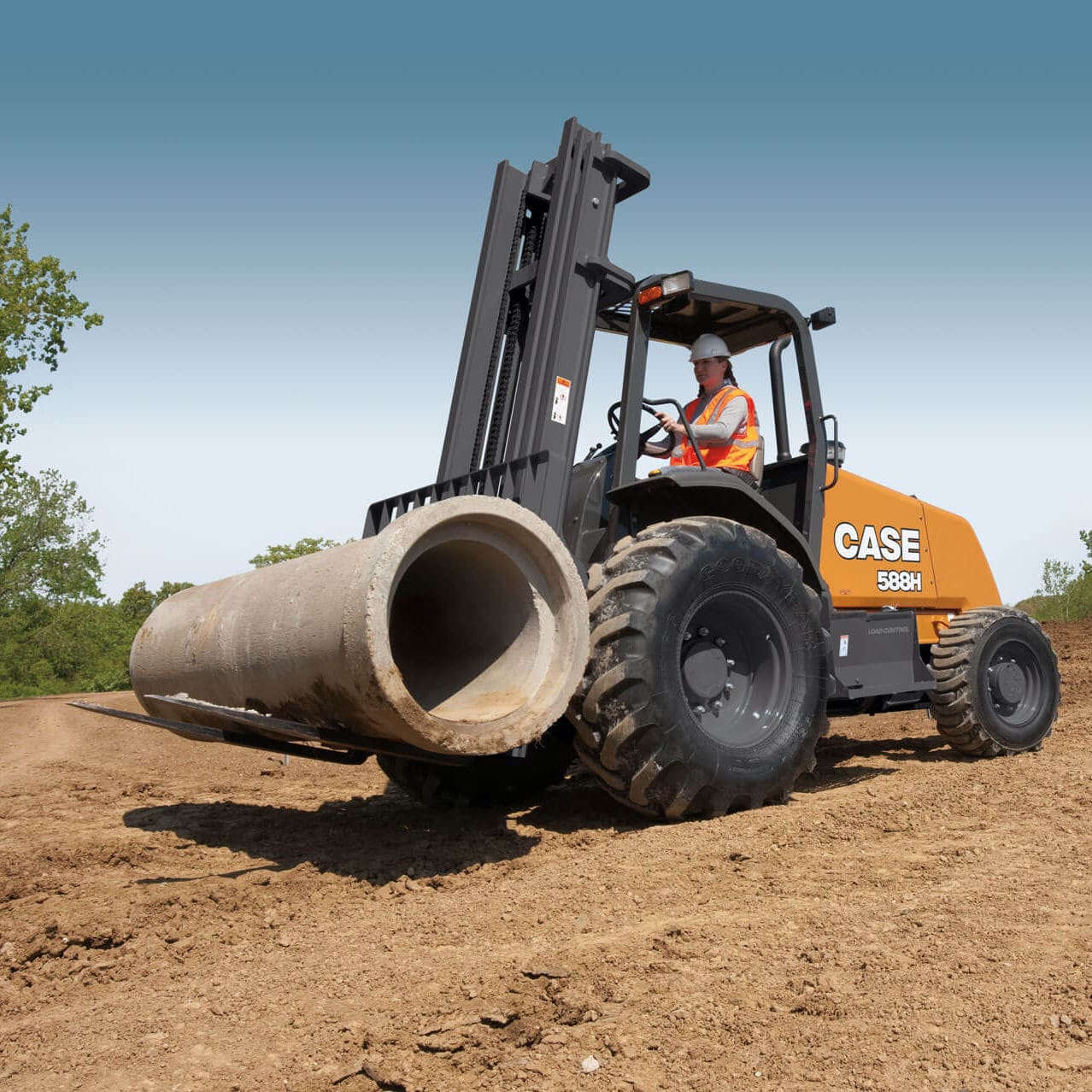 Diesel forklift - 588H - Case - ride-on / exterior / 4-wheel