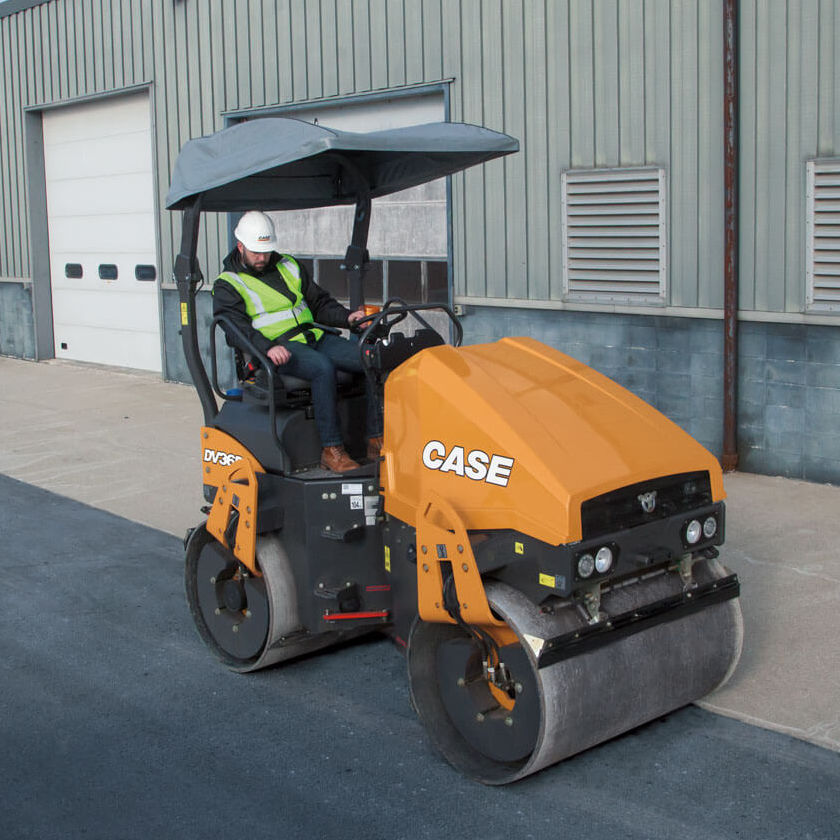 Tandem road roller - DV36E - Case - vibrating / articulated