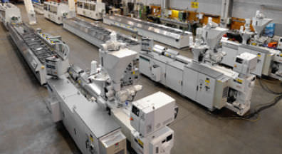 Profile extrusion line - AMUT - for PVC / for PMMA / for ABS