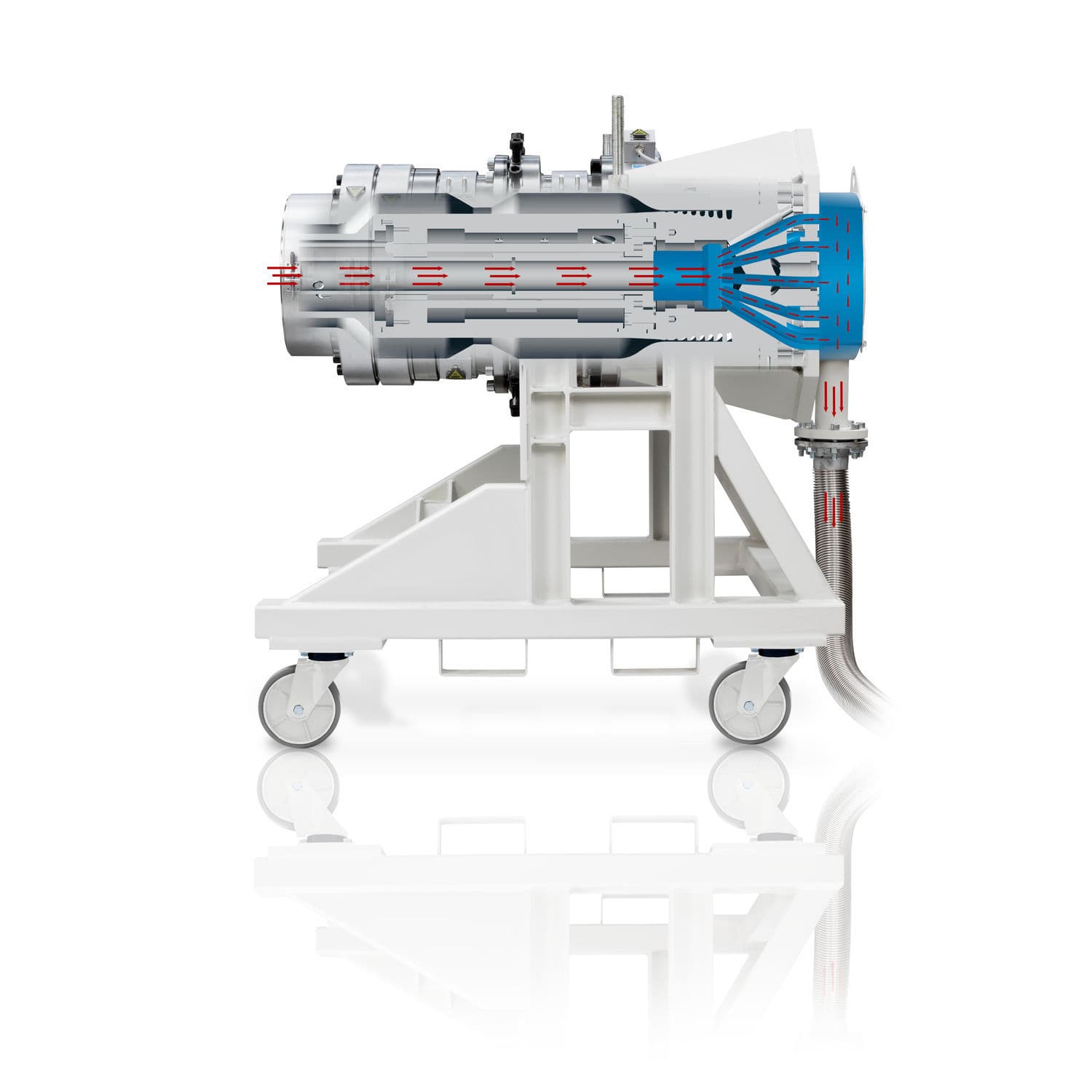 Extrusion line with water cooling - IPC - KraussMaffei - with air ...