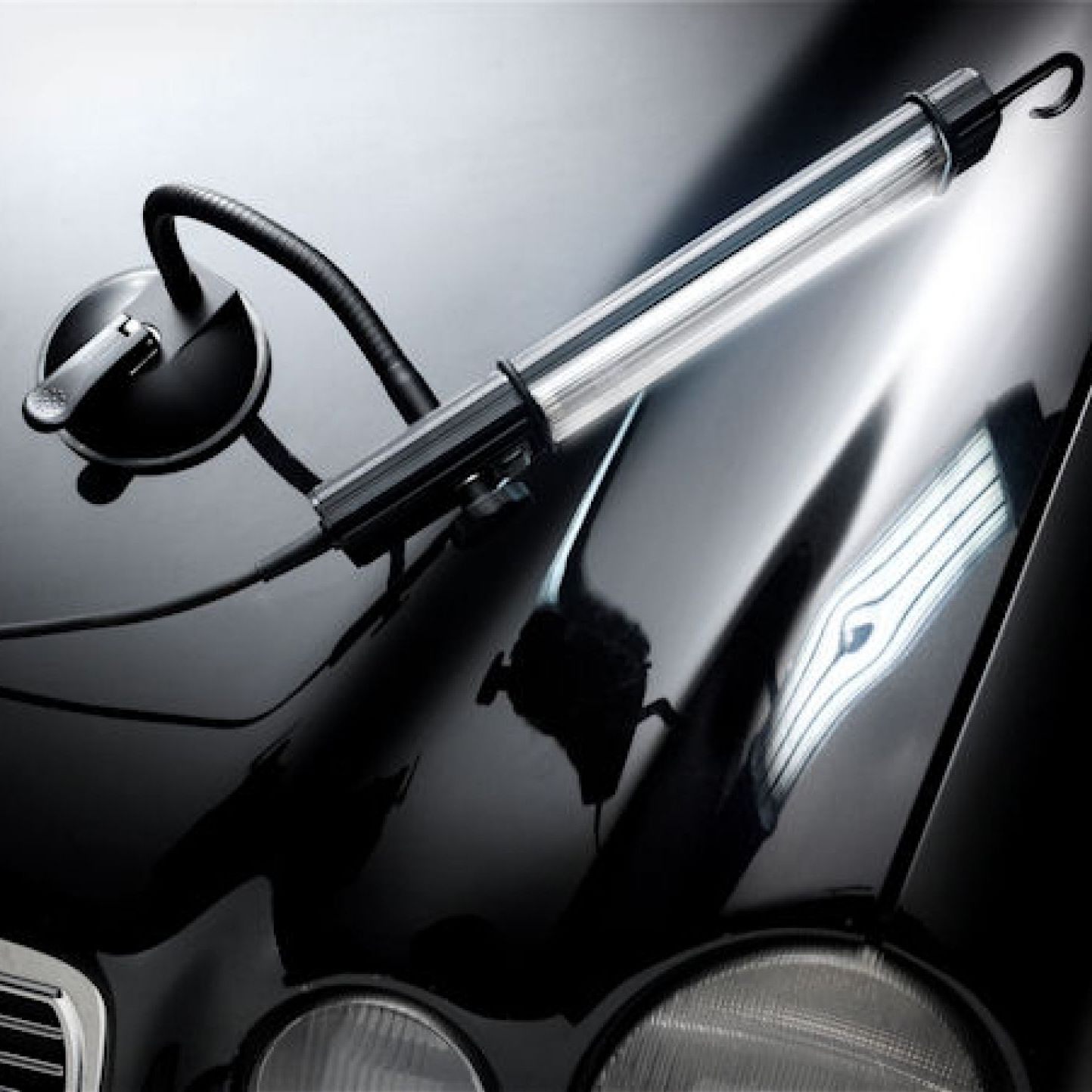 White LED - LED dent light set - Rohrlux - plug-in / switch