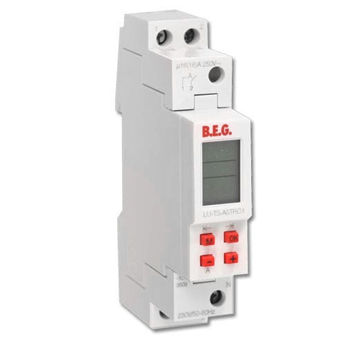 Digital time switch - TS-ASTRO1 - B.E.G. Brück Electronic GmbH - DIN rail