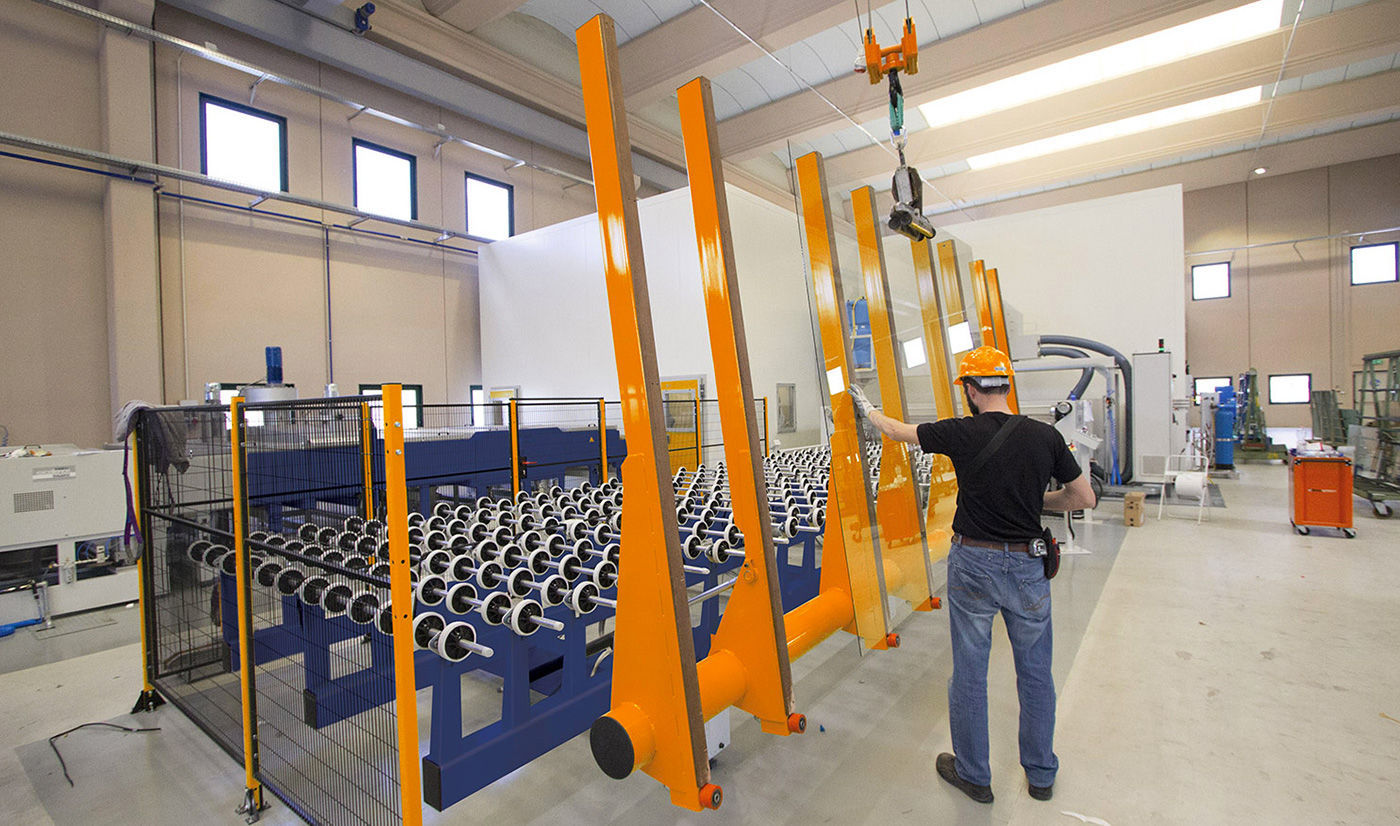 Laminated glass production line - Bovone