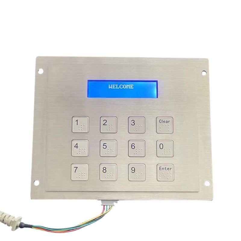 12-key keypad - CK-KE3IN1-LCD - Clickin Industrial Co., Ltd. - panel-mount / 304 stainless steel ...