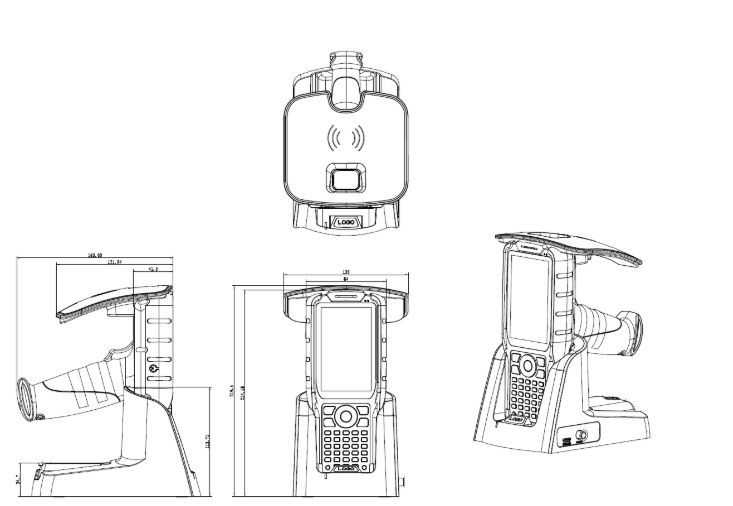 Portable RFID reader / Bluetooth / WiFi / long-range - CL7202K3 ...