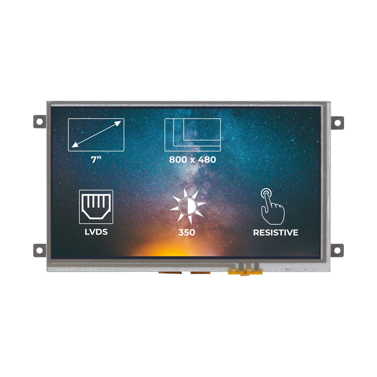 TFT display module - RVT70AQLFWR00 - Riverdi - resistive touch screen ...