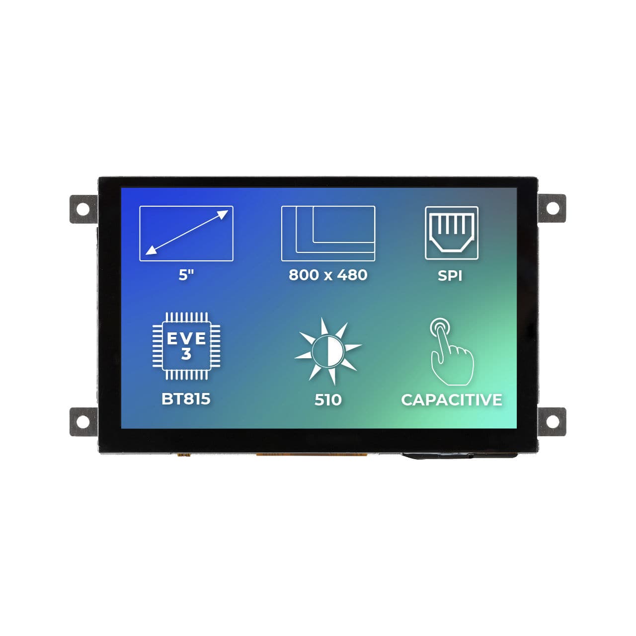 TFT display module - RiTFT-50-CAP-FR - Riverdi - capacitive touch ...