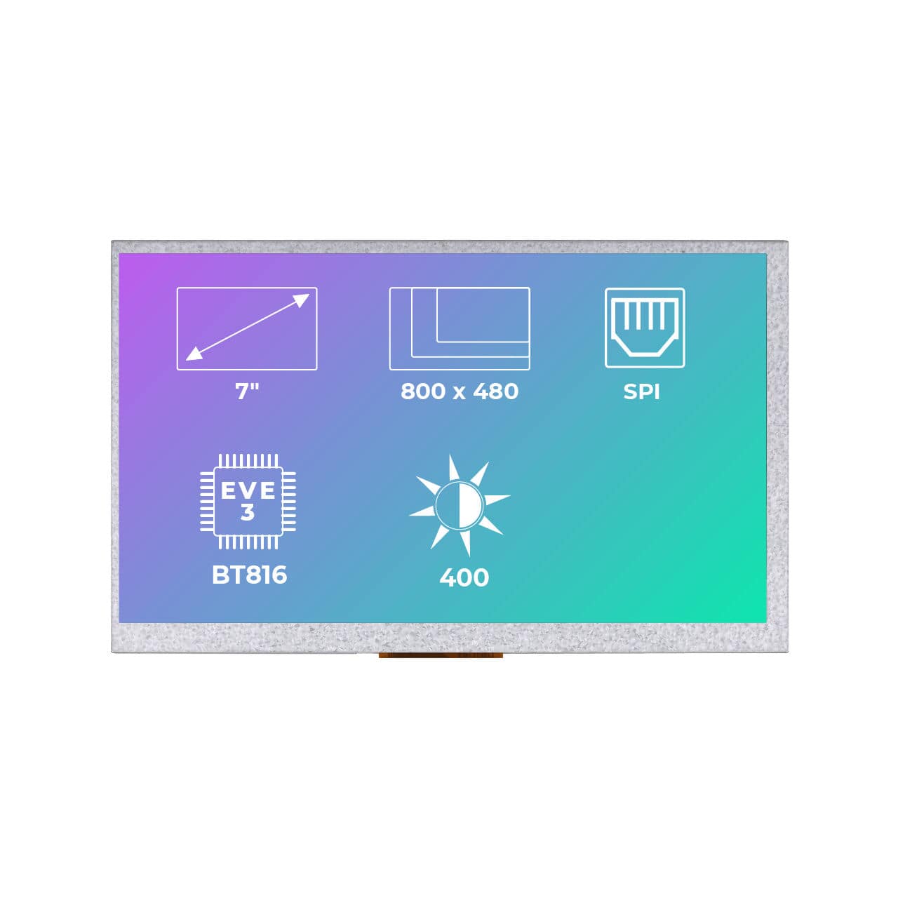 TFT display module - RiTFT-70 - Riverdi - 800 x 480 / industrial
