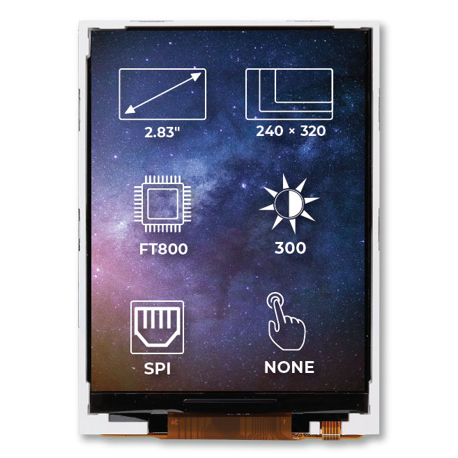 TFT display module - RVT28AEFNWN00 - Riverdi - 320 x 240 / industrial