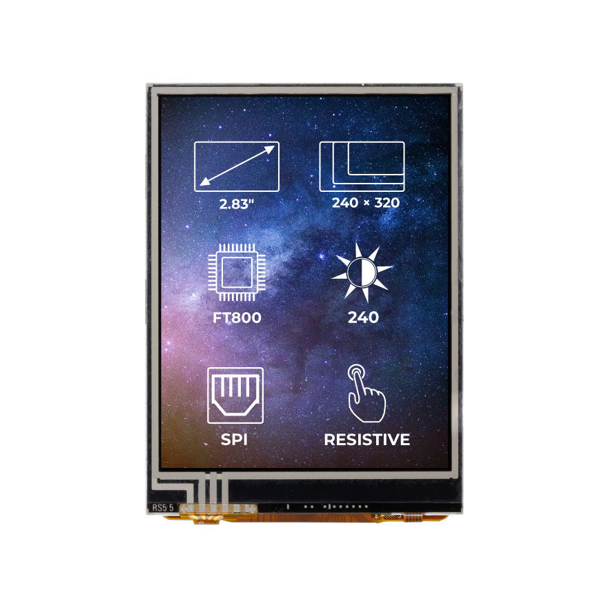 TFT display module - RVT28AEFNWR00 - Riverdi - resistive touch screen ...