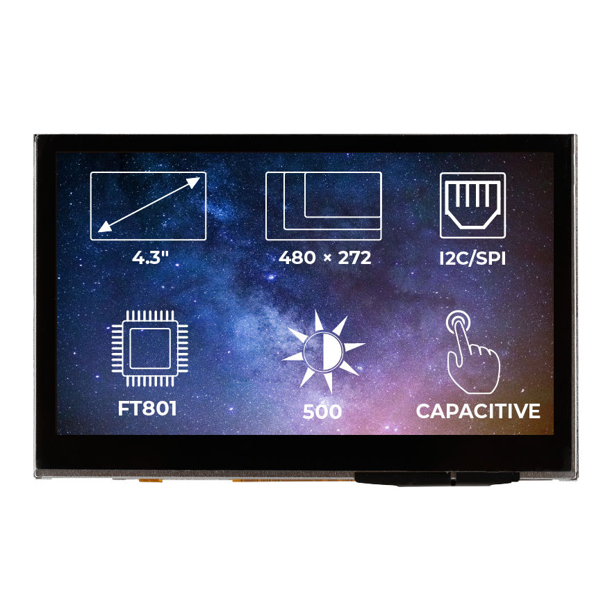 TFT display module - RVT4.3B480272CNWC81 - Riverdi - capacitive touch ...