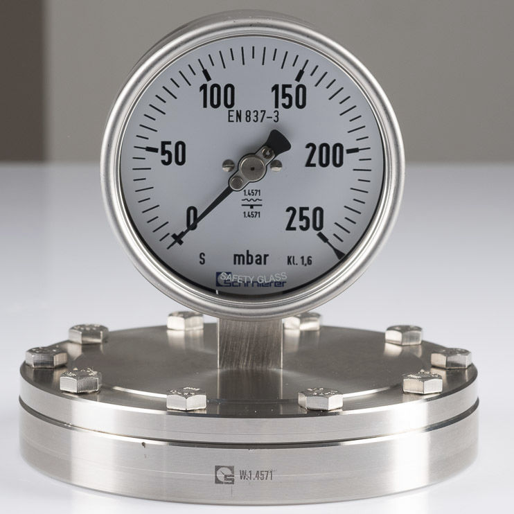 Diaphragm pressure gauge - PGU - Schmierer GmbH - dial / stainless ...