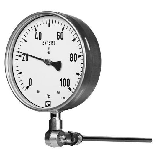 Gas expansion thermometer - GU 100 - Schmierer GmbH - dial / stainless ...