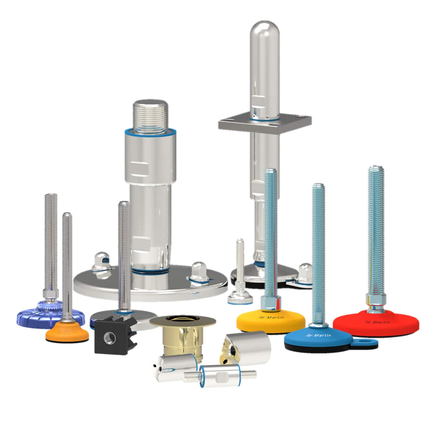 Machine foot - Martin Levelling Components - stainless steel / anti ...