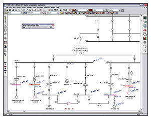 Electrical power system software - Etap - for motors
