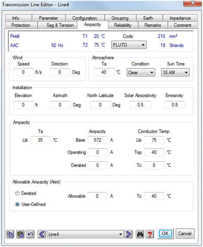 Transmission line calculation software - Etap
