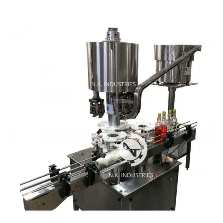 4-head capping machine - NKCS-100RJ - N.K. INDUSTRIES - in-line / motorized / automatic