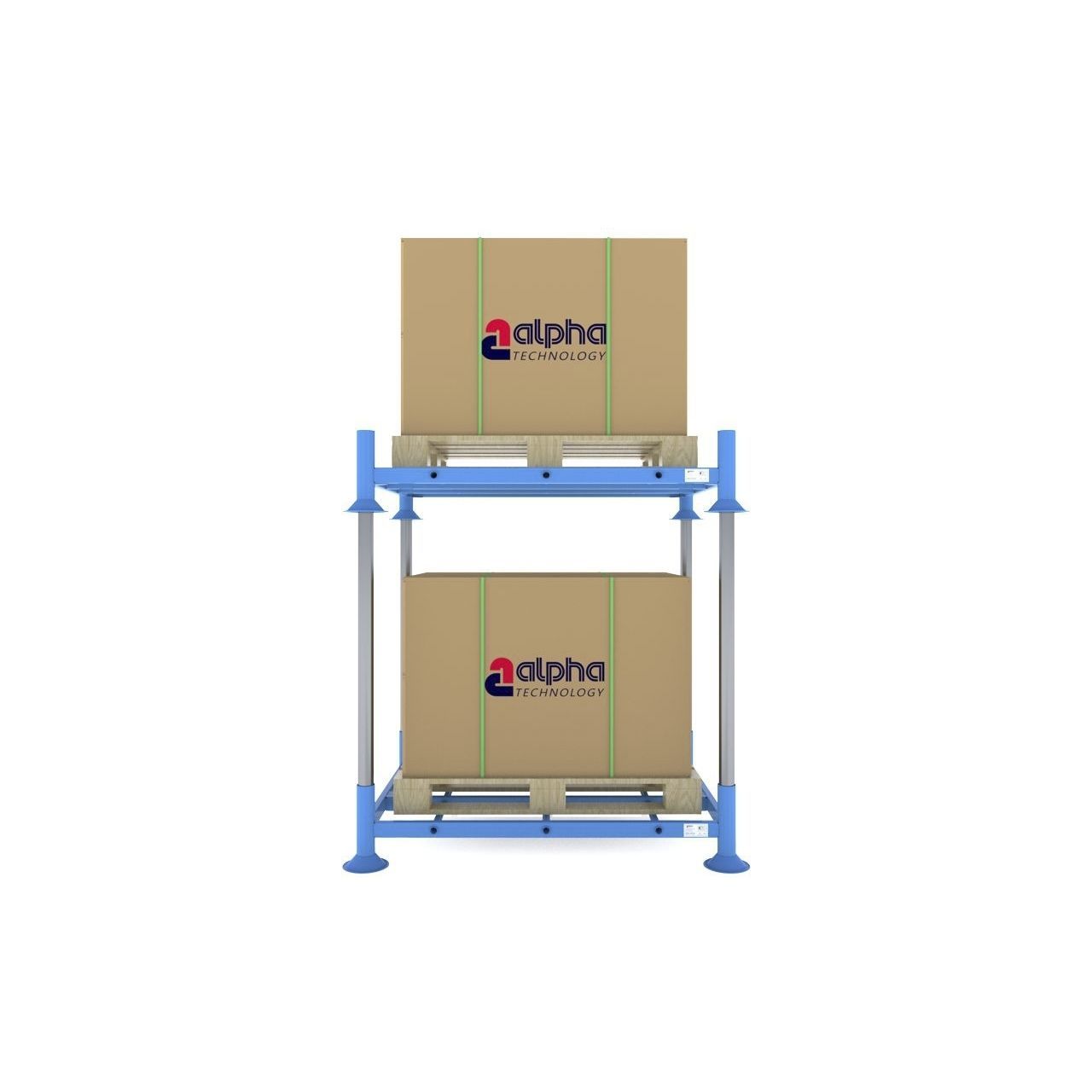 Steel pallet - Manurack 20 - Alpha Technology - Euro / transport / storage