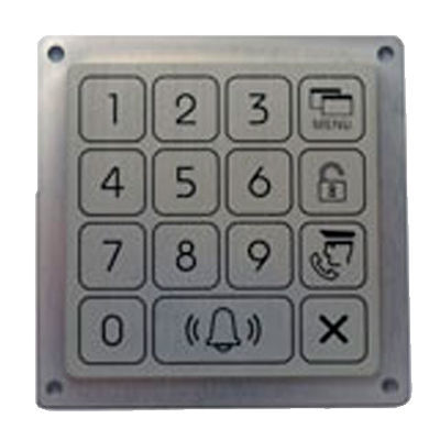 16-key keypad - KBF22 - Barantech - panel-mount / piezo / stainless steel
