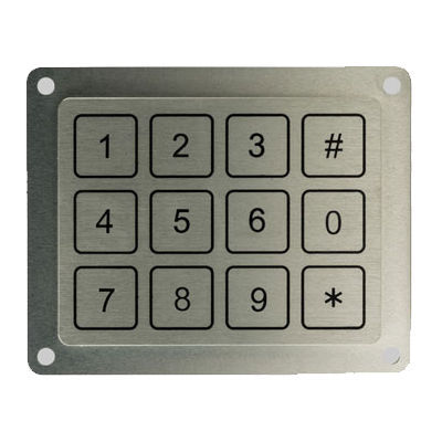 12-key keypad - KBA44 - Barantech - panel-mount / piezoelectric ...
