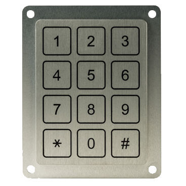 12-key keypad - KBA33 - Barantech - panel-mount / piezoelectric ...