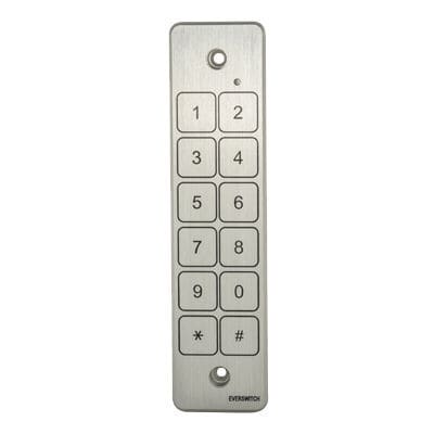 12-key keypad - AT126S - Barantech - panel-mount / piezo / metal