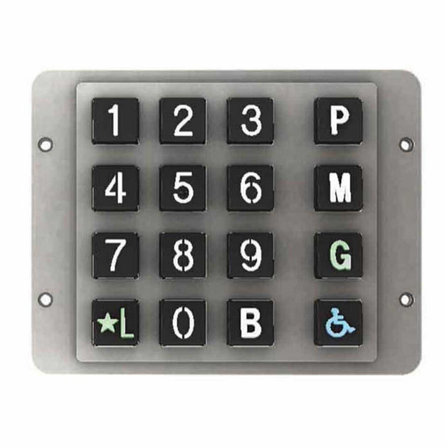 16-key keypad - Dewhurst - 13-key / panel-mount