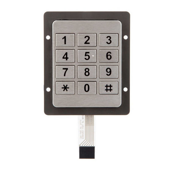 12-key keypad - MA10 - Dewhurst - panel-mount / metal / IP66
